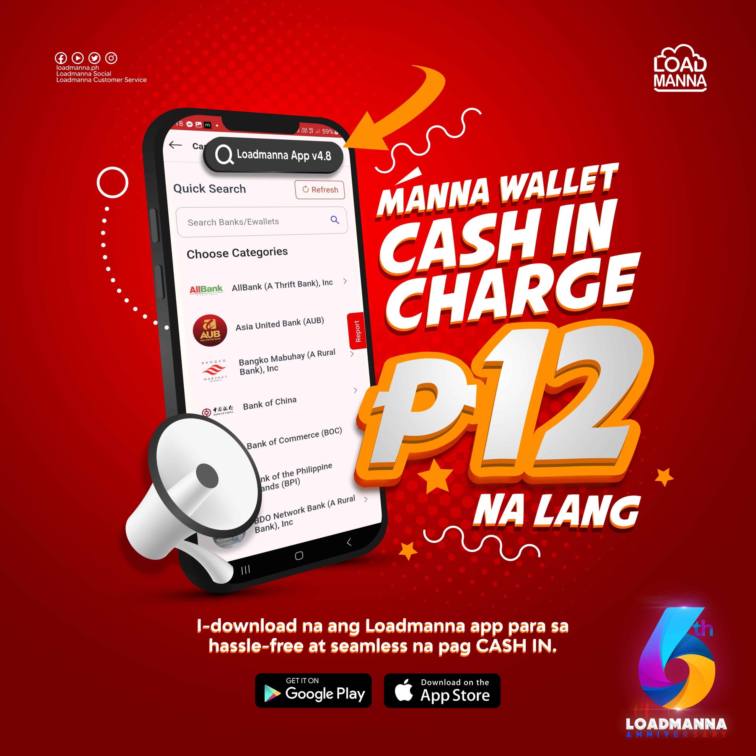 Sulit! Loadmanna ₱12.00 Manna Wallet Cash-In.
