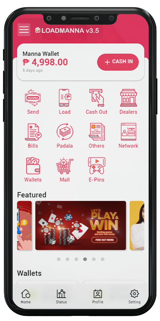 Buy Prepaid E-Load, Pay Bills, and Send Money